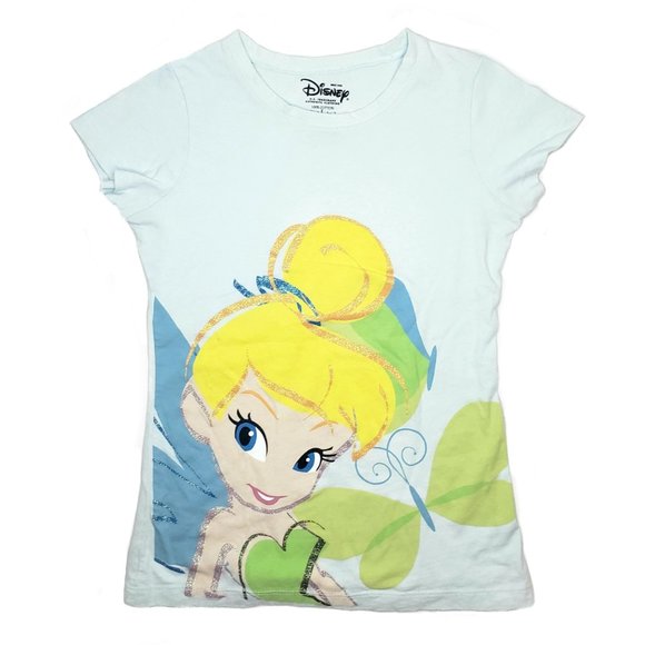 Disney | Tops | Tinkerbell Light Blue Disney Baby Tee Tshirt Size Large ...